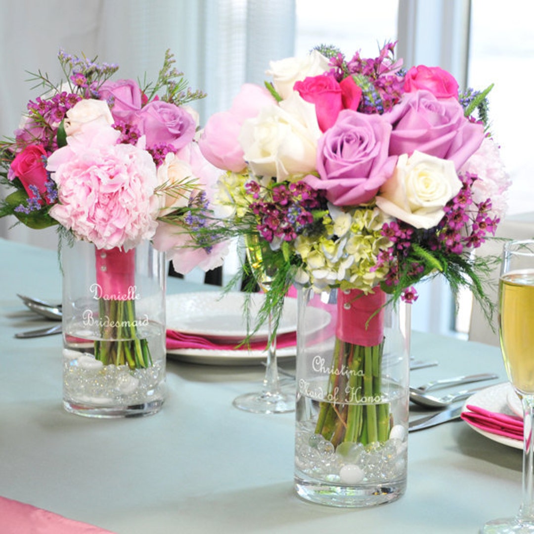 Bridesmaid Keepsake Reception Bouquet Vases Bridesmaids Vase Bouquet ...