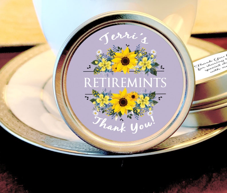 Retirement Mint Tins Retiremints Sunflower Retirement - Etsy