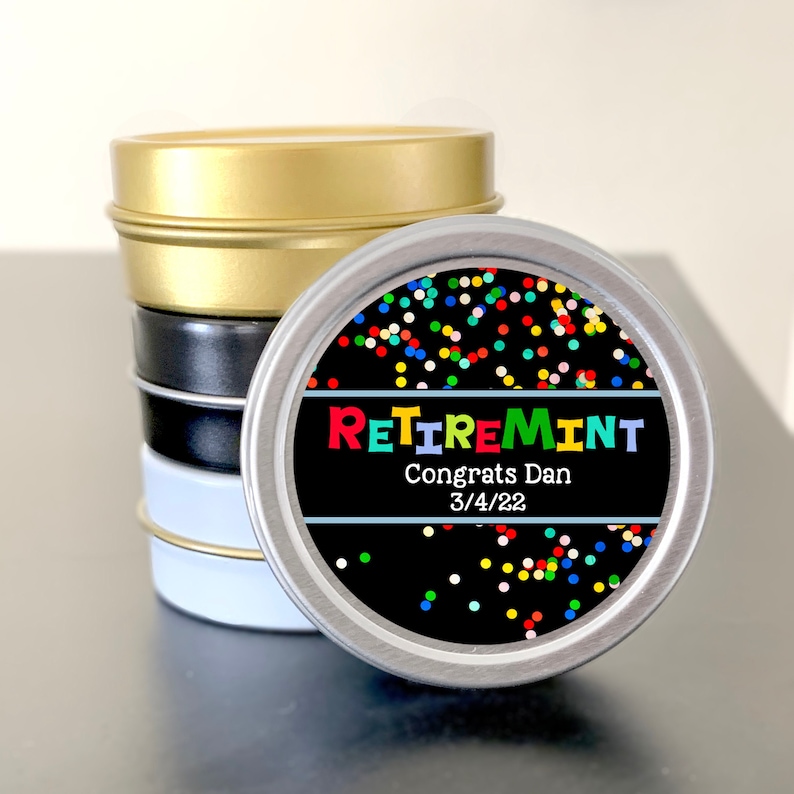 Personalized Retirement Mints Retiremints Cute Dots - Etsy