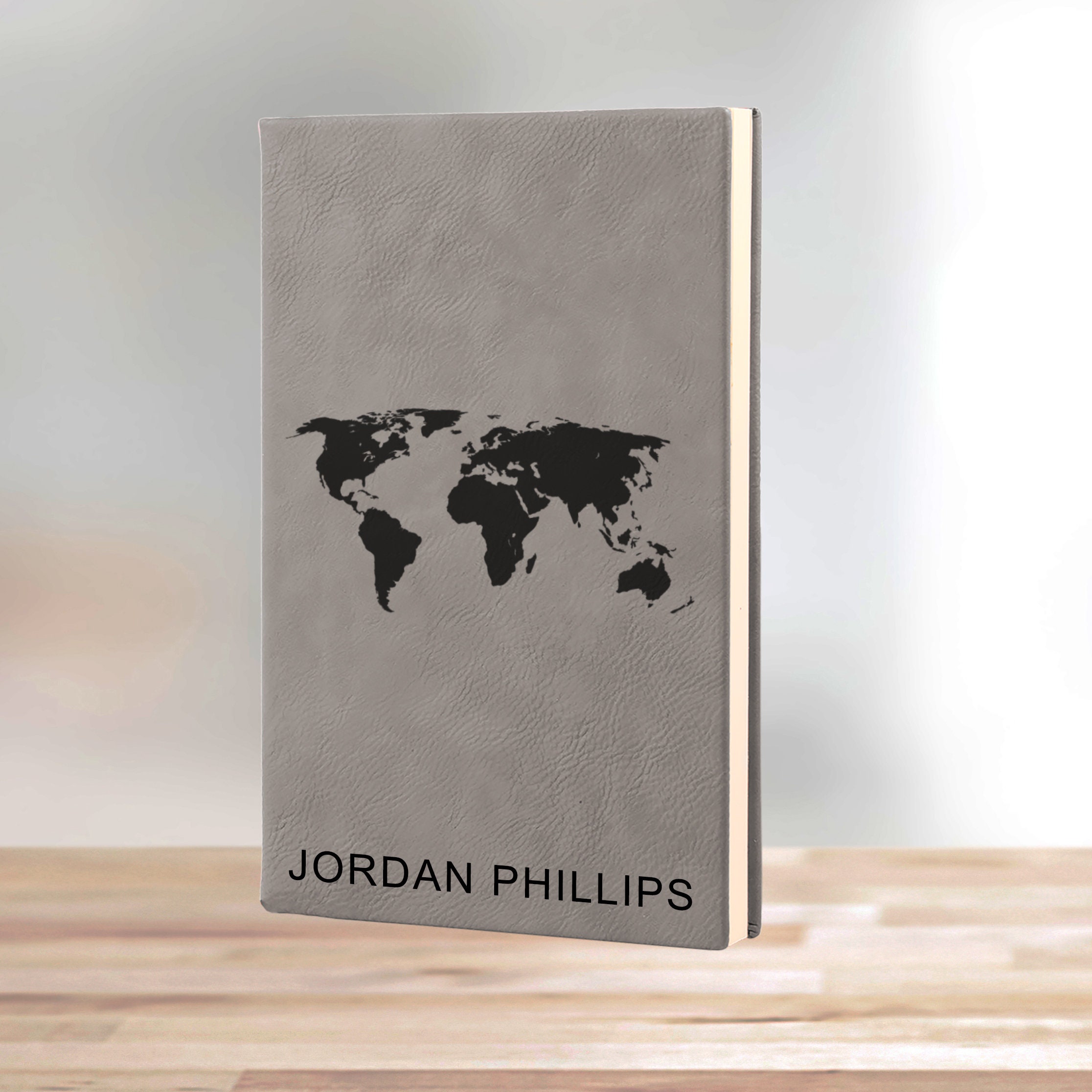 Personalized Writing Journal Gray Custom Lined Journal | Etsy