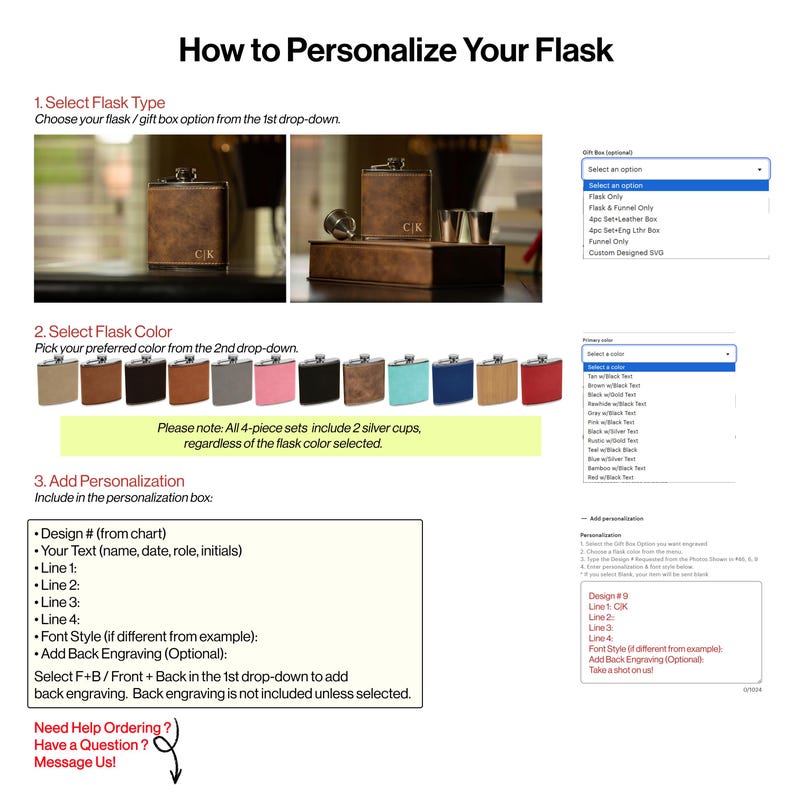 Personalized Leather Hip Flask Gift - Etsy
