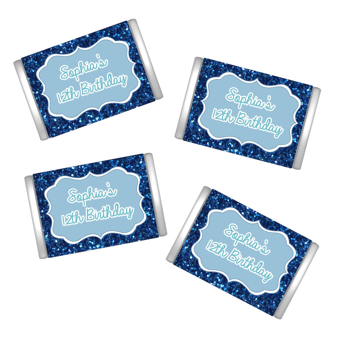 Personalized Birthday Miniature Chocolate Wrappers | Miniature Candy ...