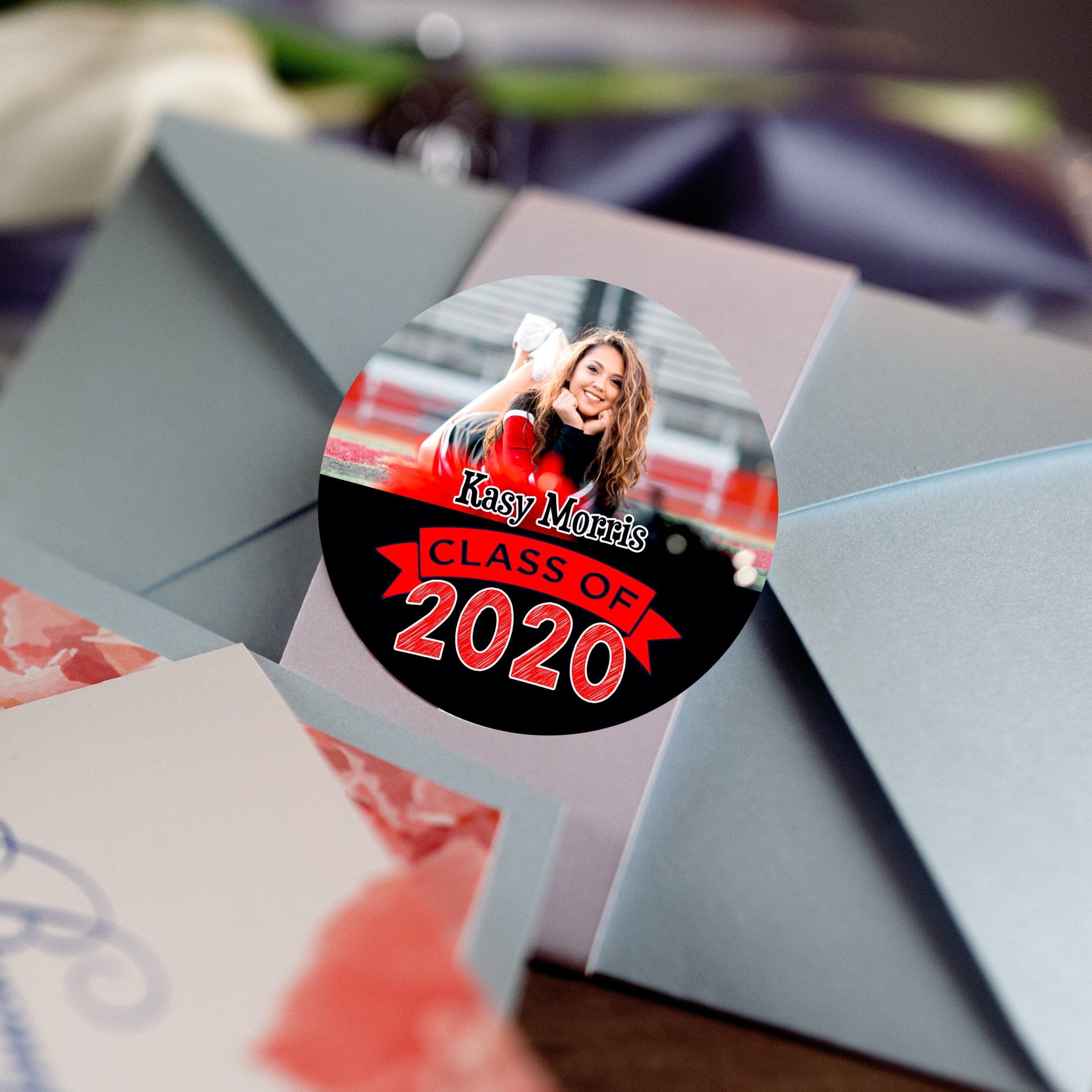 Graduation Photo Stickers Custom High School Senior Labels | Etsy