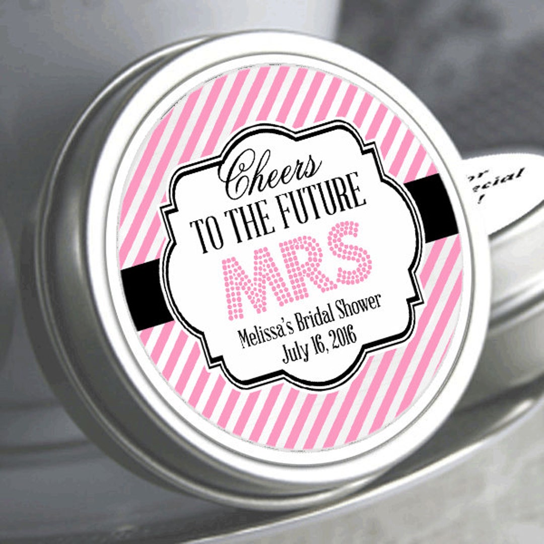 Bridal Shower Mint Tins Cheers to the Future Mrs Color Coordinated ...