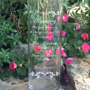 Memorial Vases in Loving Memory Vase floating Wedding Memorial Candle ...