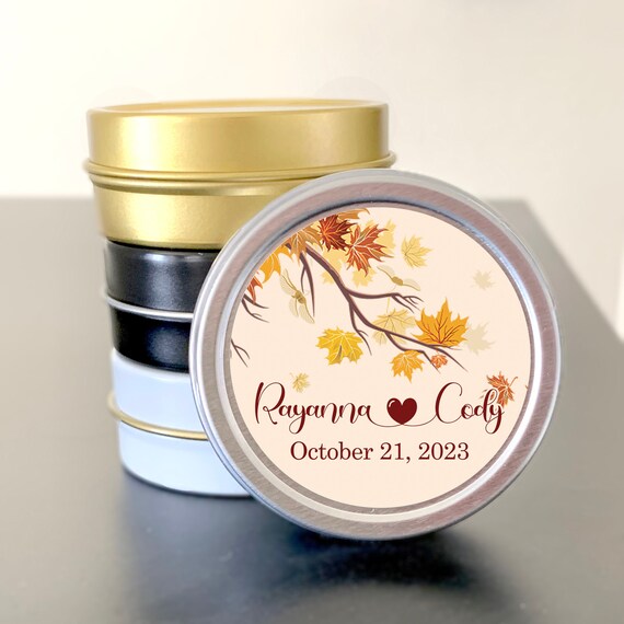 Personalized Fall Leaves Mint Wedding Favors Mint Tins | Mint to Be ...