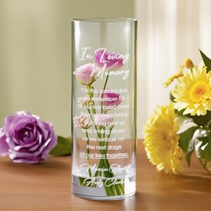 Memorial Vases - in Loving Memory Vase for Floating Wedding Candle ...
