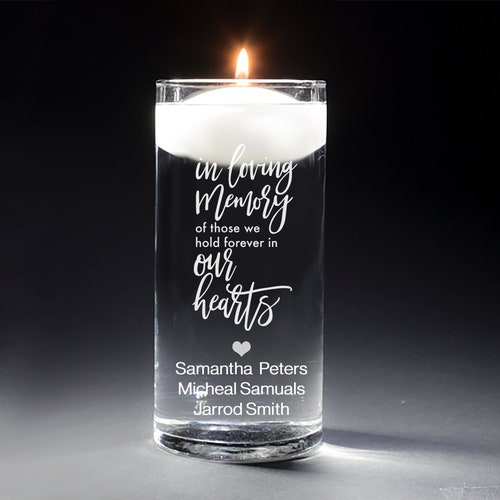 Personalized Memorial Vase in Loving Memory Vase Floating - Etsy