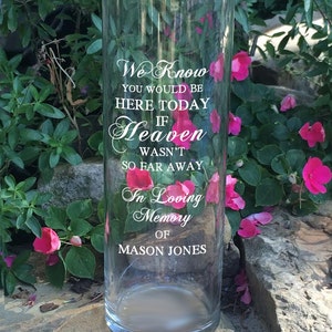 Memorial Vases in Loving Memory Vase floating Wedding - Etsy