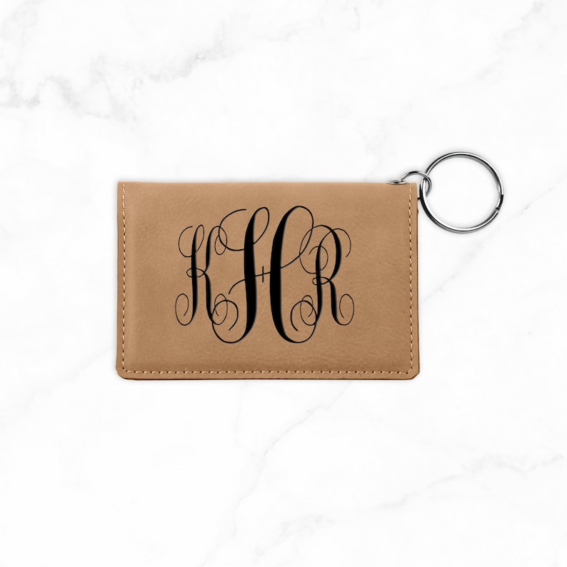 Personalized Custom Leatherette ID Keychain Personalized - Etsy