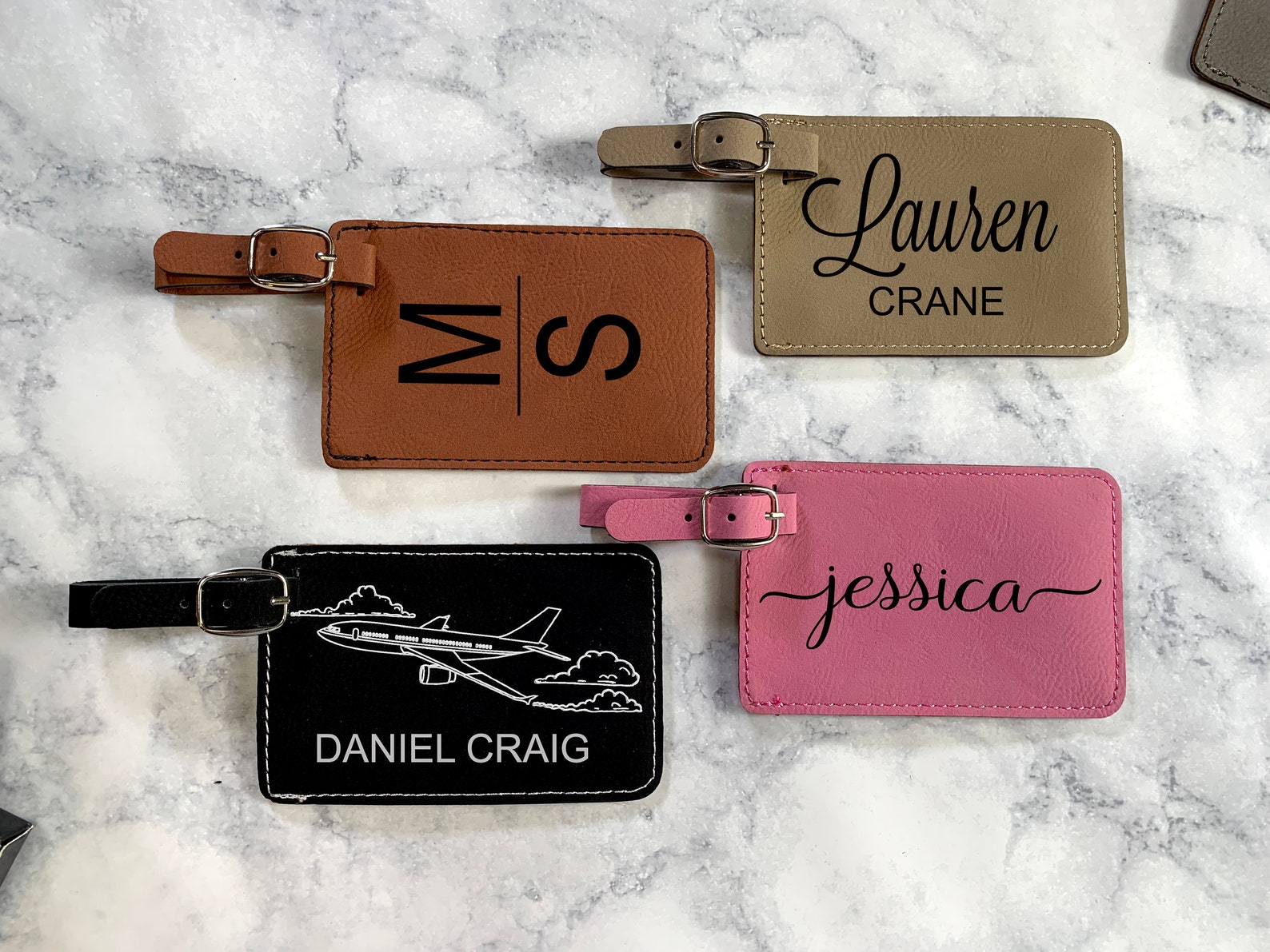 Custom Engraved Luggage Tag Leather Luggage Tag Luggage Name - Etsy