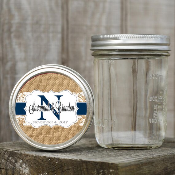 Mason Jar Lid Labels - Glossy Round Sticker Label Tags - Wedding Favors ...