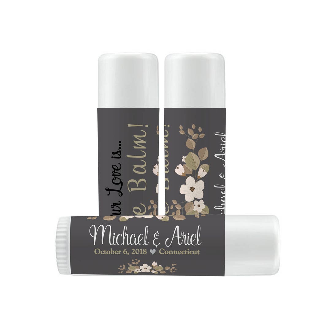 Lip Balm Labels Personalized Lip Balm Labels Bridal Shower Wedding 1 ...