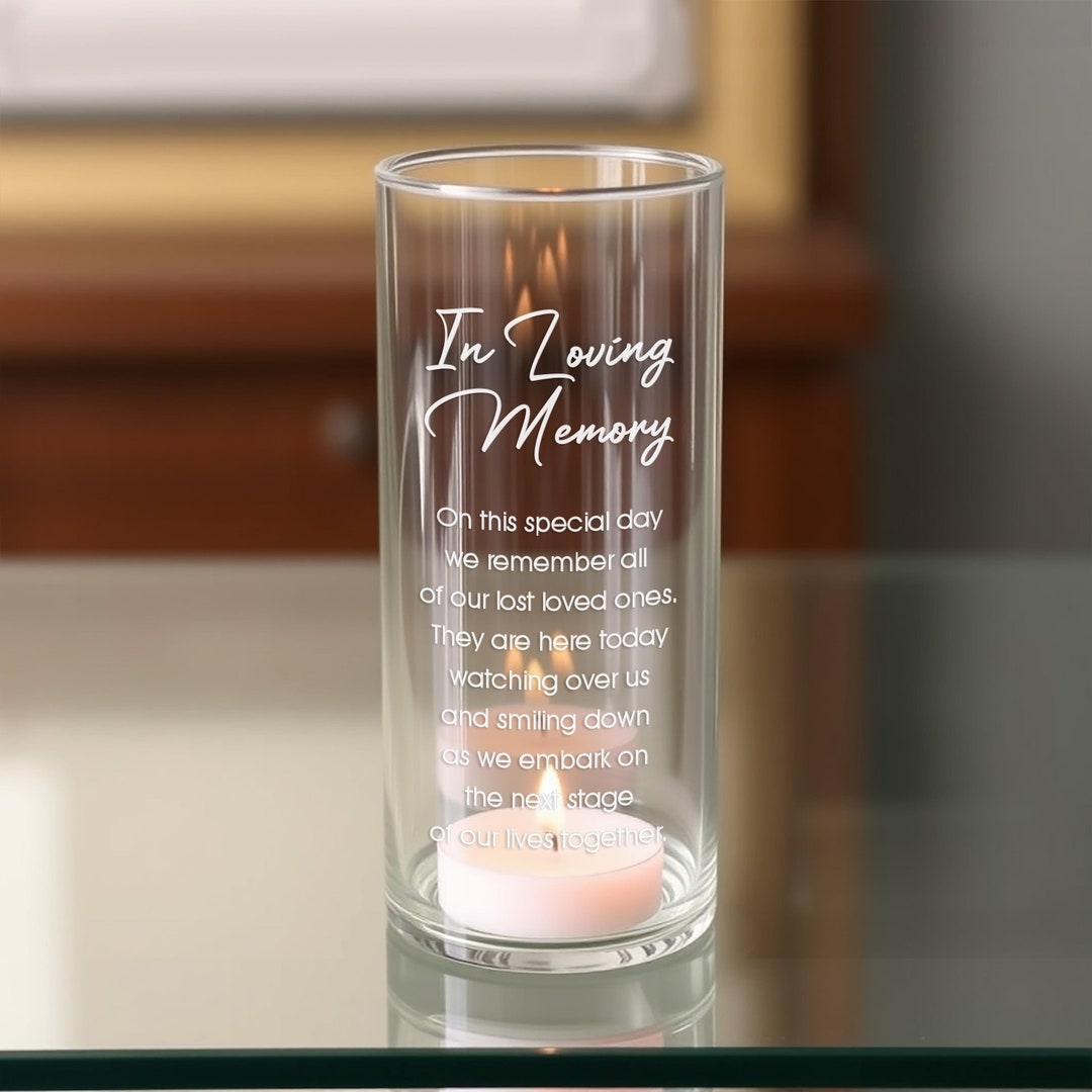 Memorial Vases - in Loving Memory Vase for Floating Wedding Candle ...