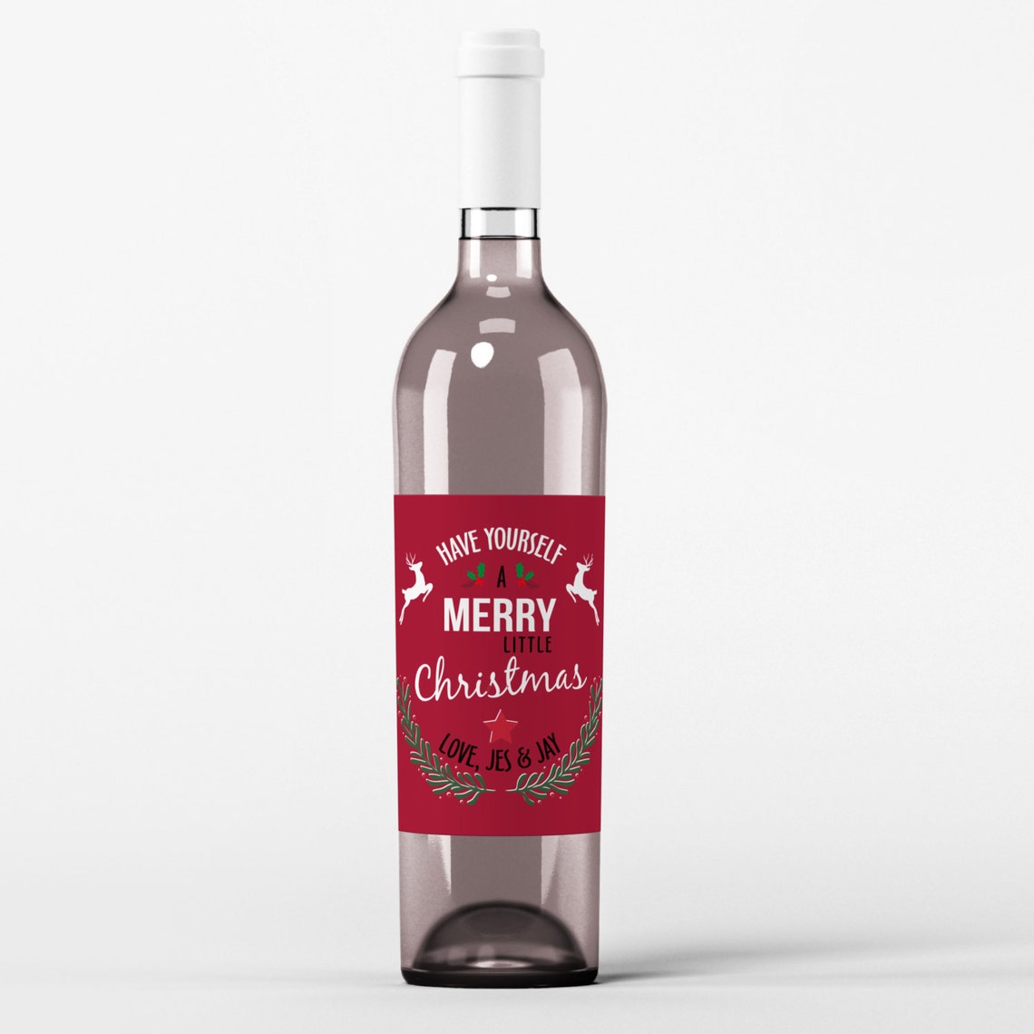 Christmas Wine Bottle Label 4 Christmas Wine Labels Have - Etsy