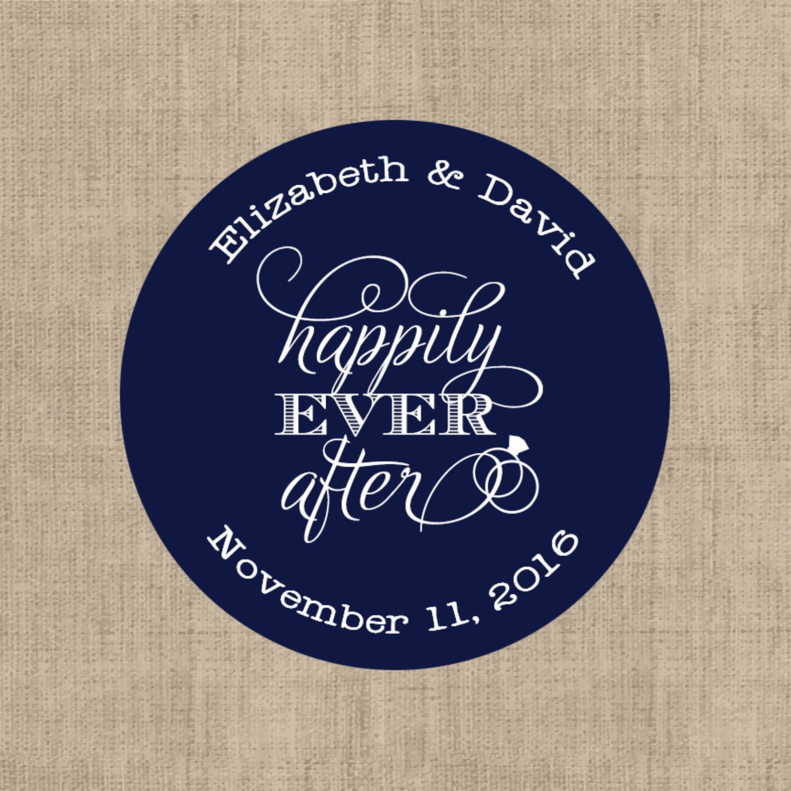 Happily Ever After Stickers Custom Labels Round Wedding - Etsy