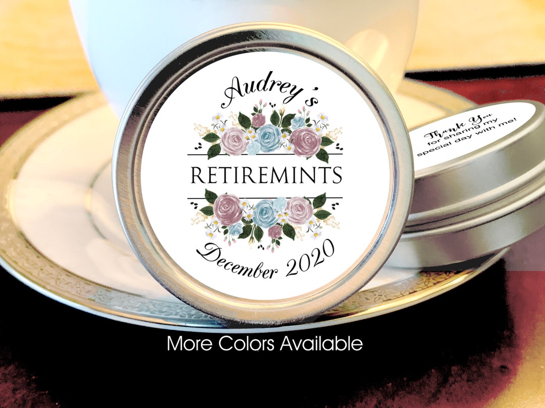 Retirement Favors Mint Tins Retiremints Floral Retirement Favors ...