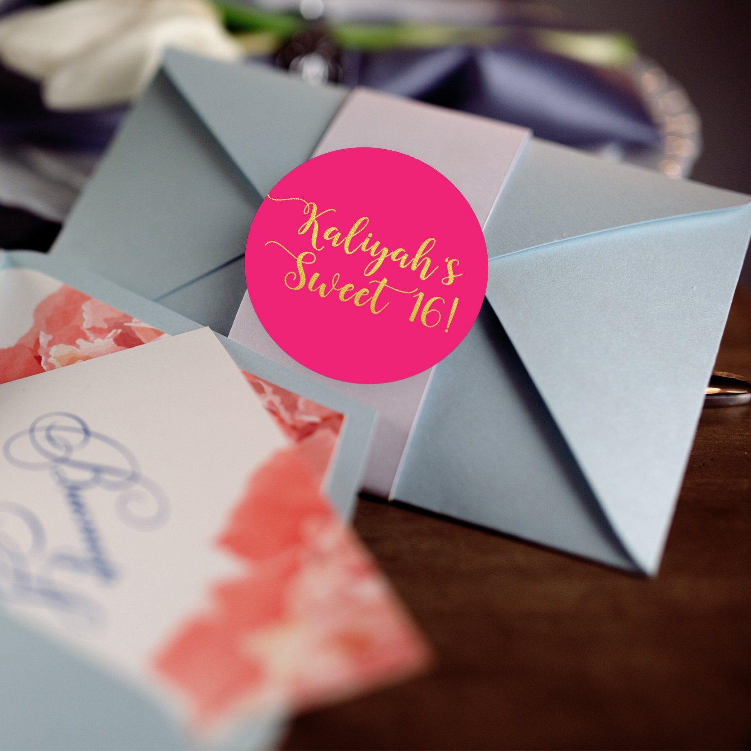 Sweet 16, Custom Labels - Personalized Stickers - Round Stickers ...