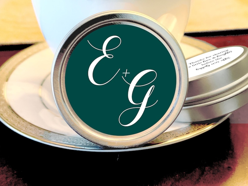 Personalized Mint Tin Wedding Favors – Custom Monogram Design, Empty or ...