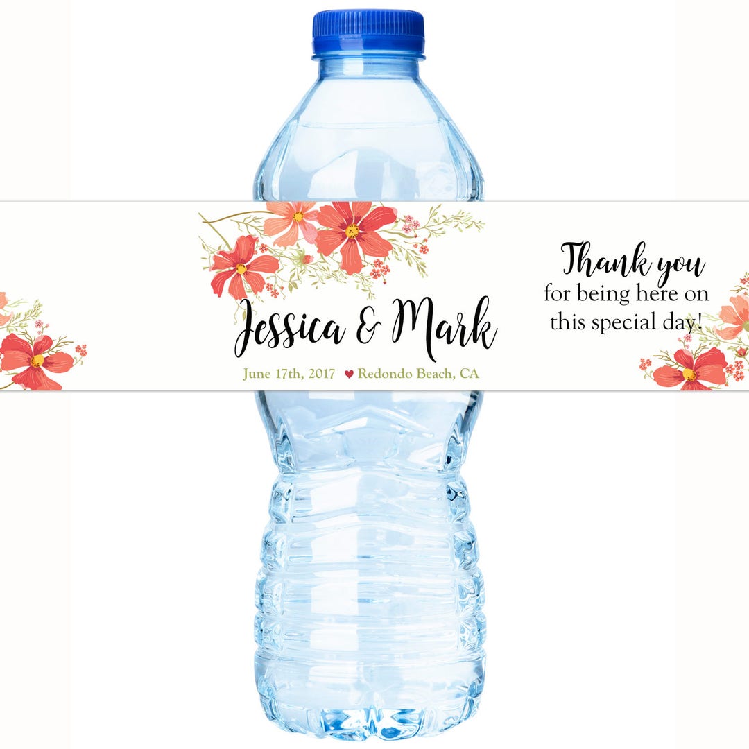 30 Wedding Water Bottle Labels Wedding Decor Wedding Favors Wedding ...