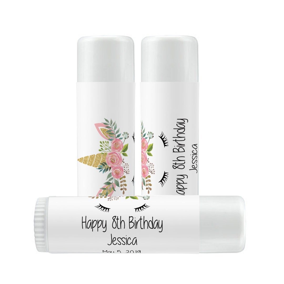 Lip Balm Labels Personalized Lip Balm Labels Birthday 1 Sheet of 12 Lip ...
