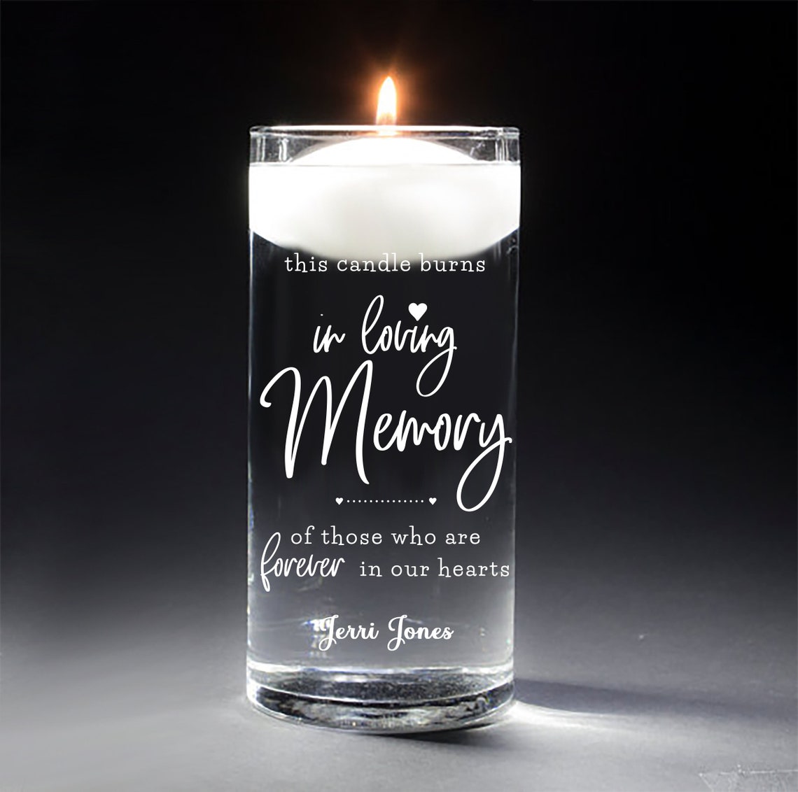 Personalized Memorial Vase in Loving Memory Vase Floating - Etsy
