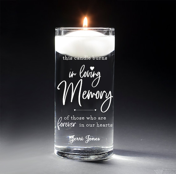 Personalized Memorial Vase - In Loving Memory Vase, Floating Wedding ...
