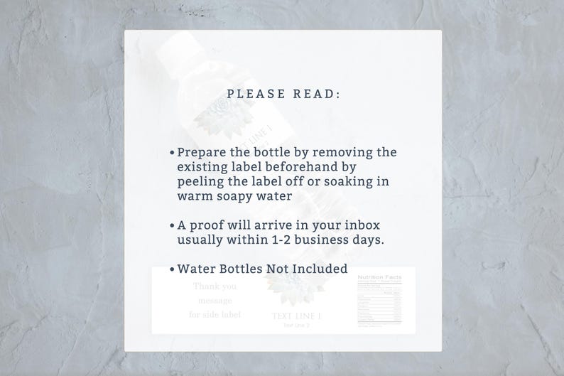 Personalized Monogram and Photo Water Bottle Labels for Rehearsal ...
