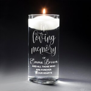 Personalized Memorial Vase - in Loving Memory Engraved Cylinder for ...