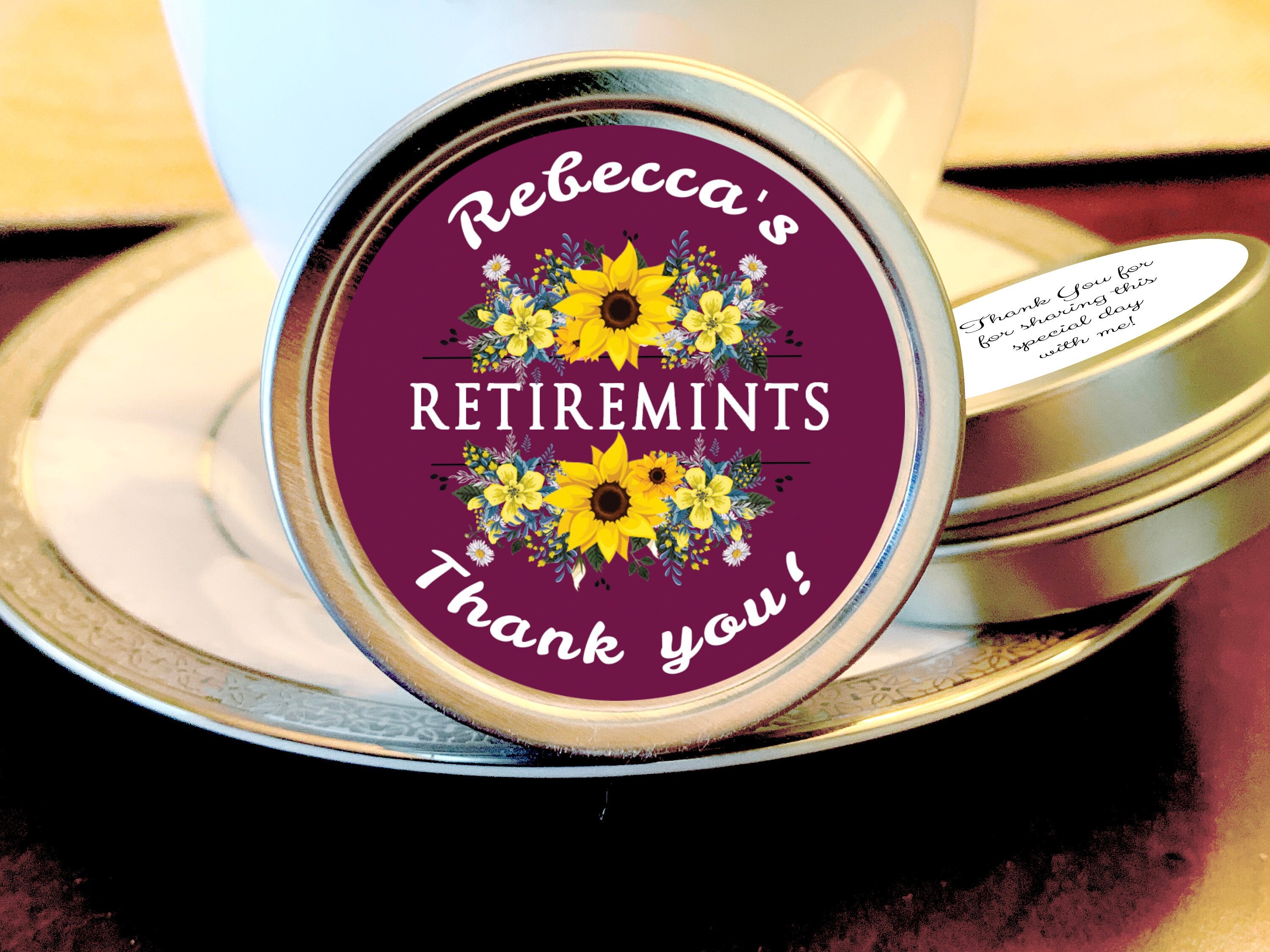 Retirement Mint Tins Retiremints Sunflower Retirement - Etsy