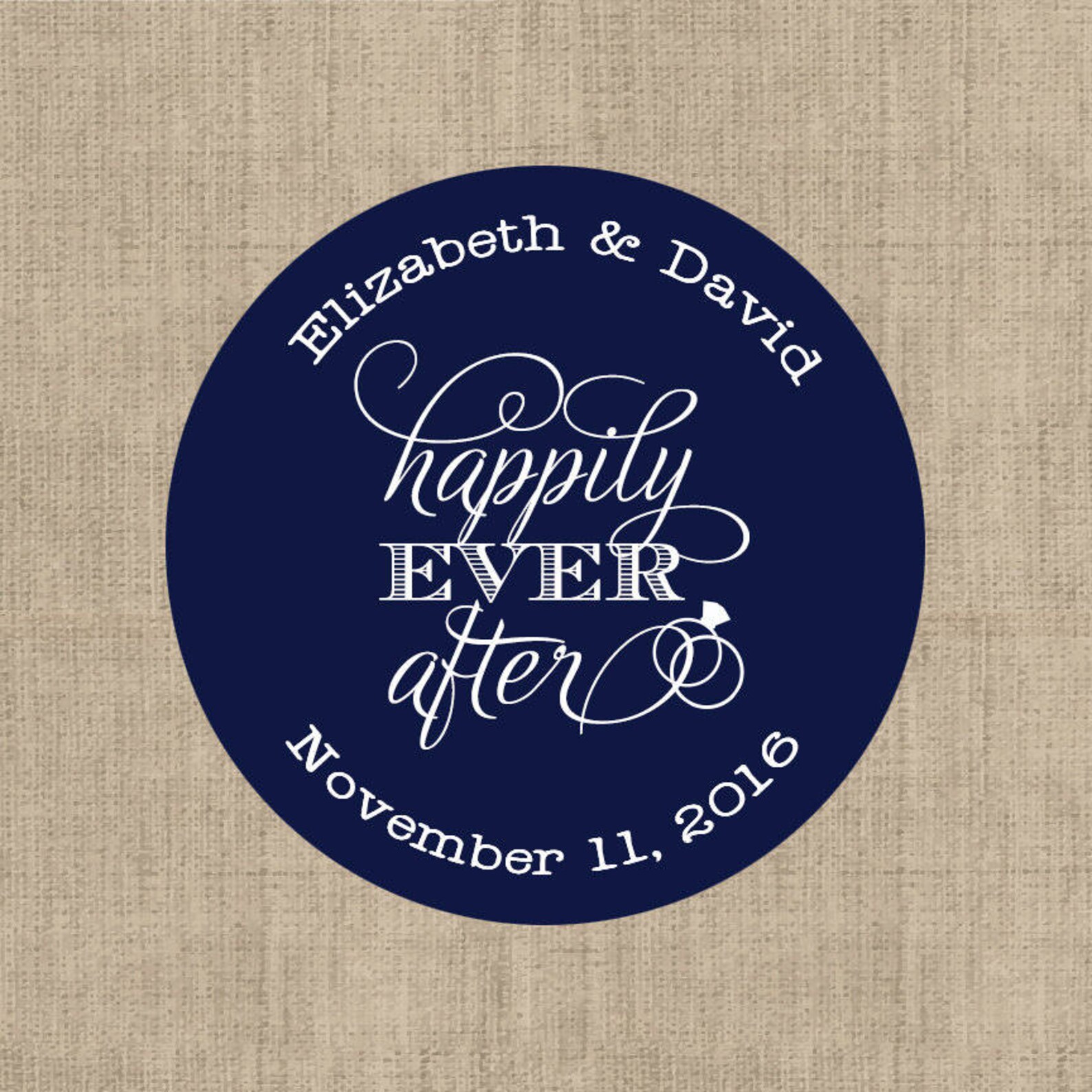 Happily Ever After Stickers Custom Labels Round Wedding | Etsy