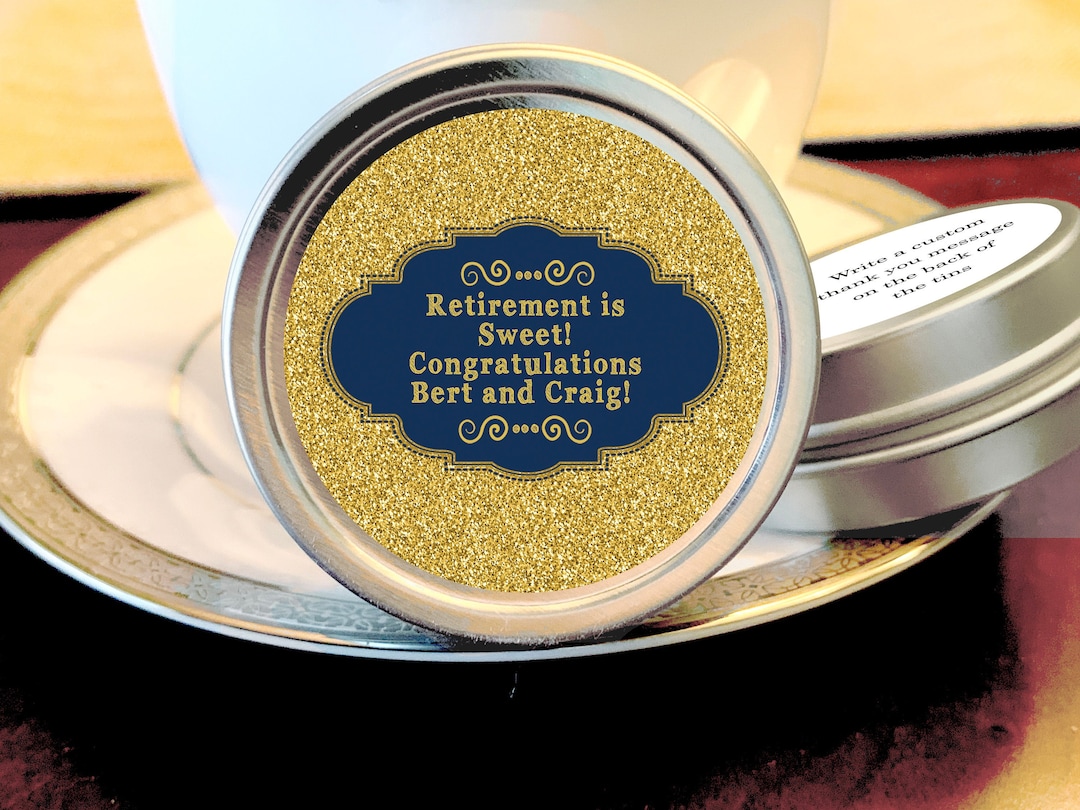 Personalized Retirement Mint Tins - Retire Mints - Retirement Favors ...