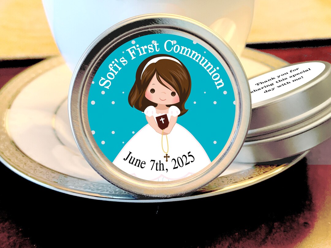 Personalized Communion Candy Tins | First Holy Communion Favors - Etsy