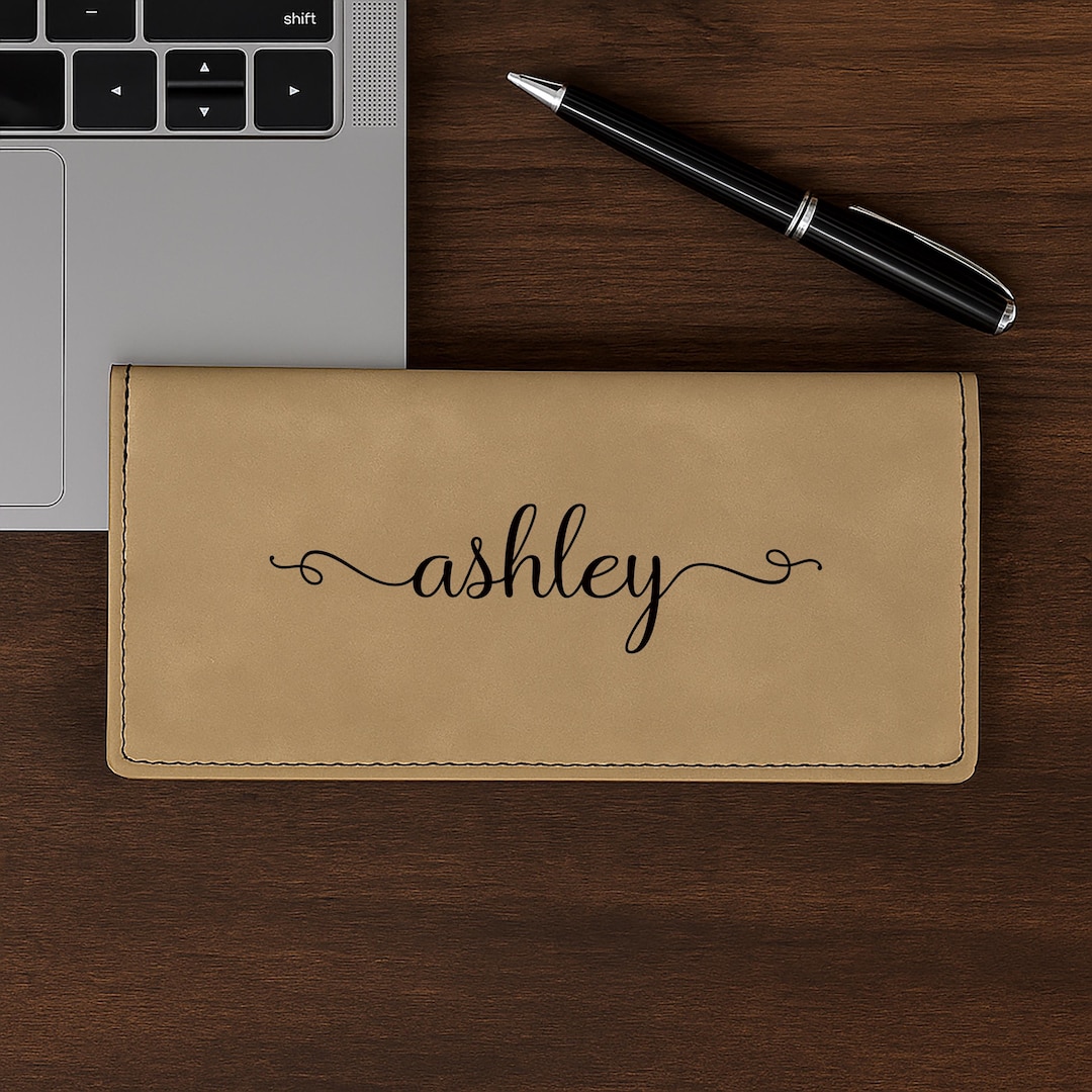 Personalized Checkbook Cover, Leather Checkbook, Checkbook Wallet and ...