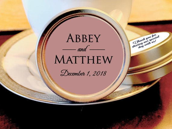 Personalized Wedding Mints - Wedding Candy Tins - Name and Date ...