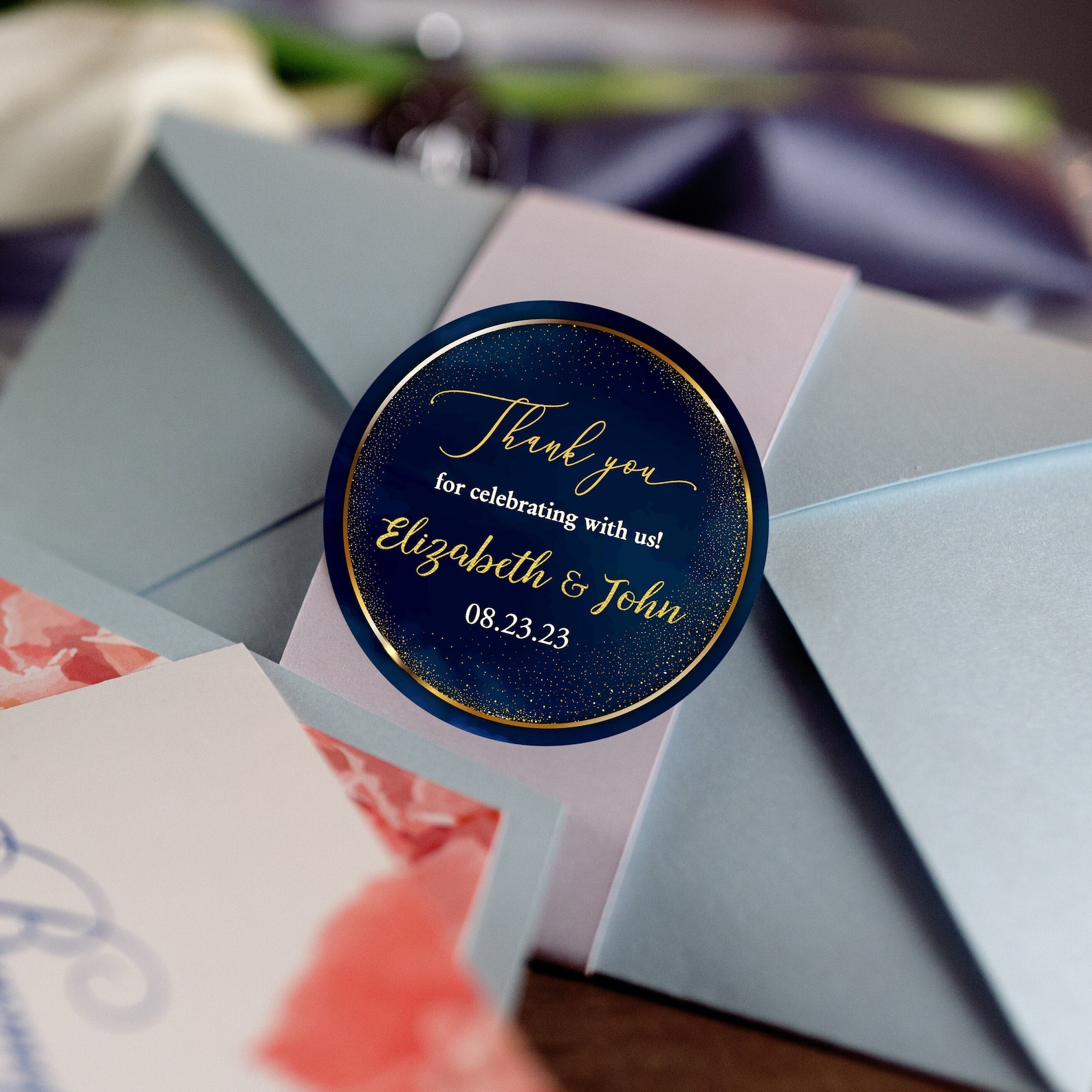 Personalized Thank You Stickers Thank You for Celebrating - Etsy