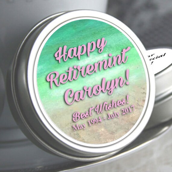 Retirement Mint Tins - Retire Mints - Beach- Retirement Favors ...
