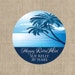 Personalized Retirement Stickers - Beach Palm Tree Theme - Etsy