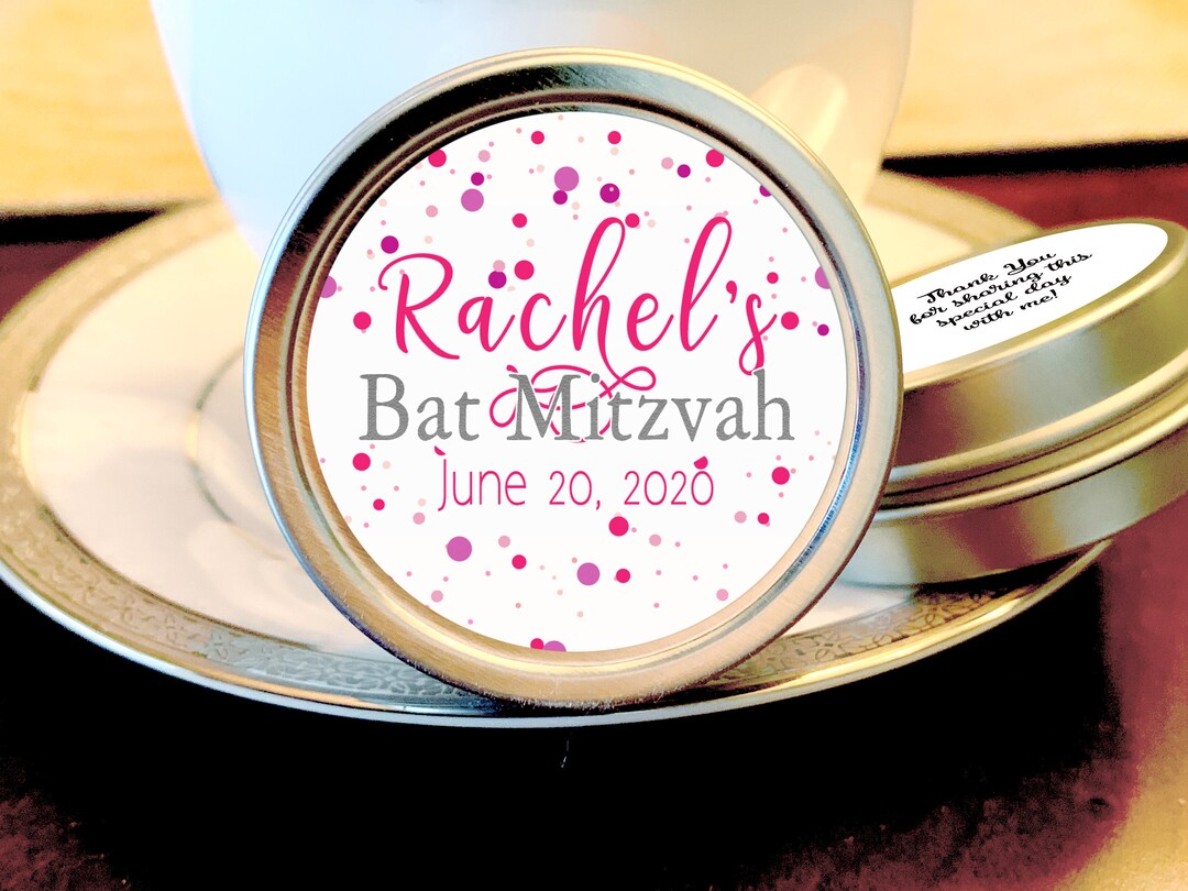 Hot Pink and Silver Bat Mitzvah Party Mint Tins - Bat Mitzvah Favors ...