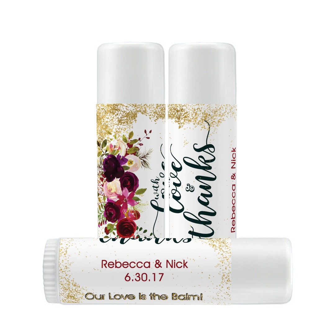 Lip Balm Labels Personalized Lip Balm Labels With Love and Thanks ...