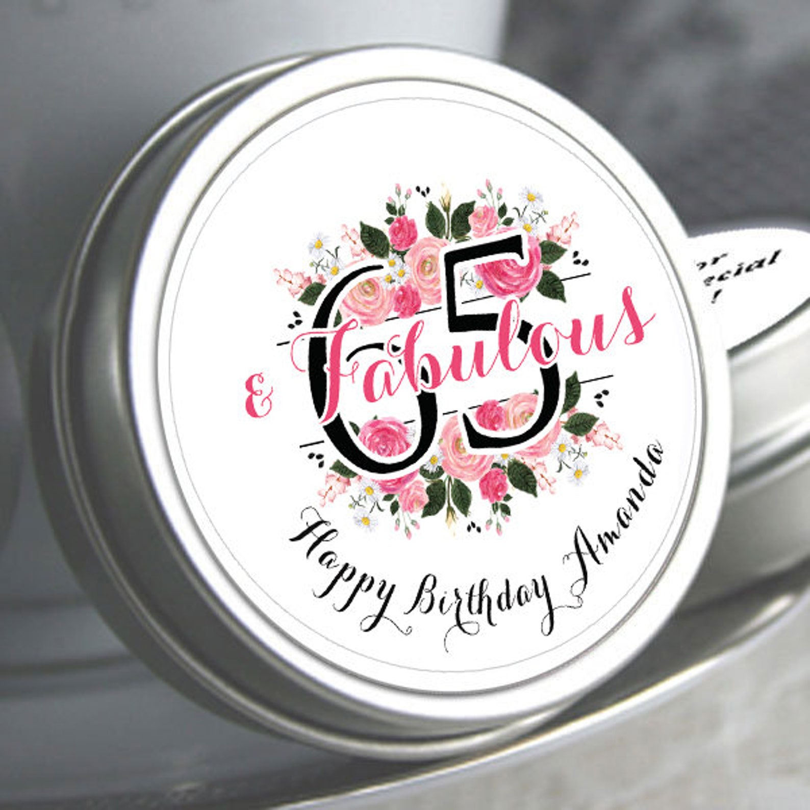 70th Birthday Mint Tins Birthday Mints Floral Birthday - Etsy