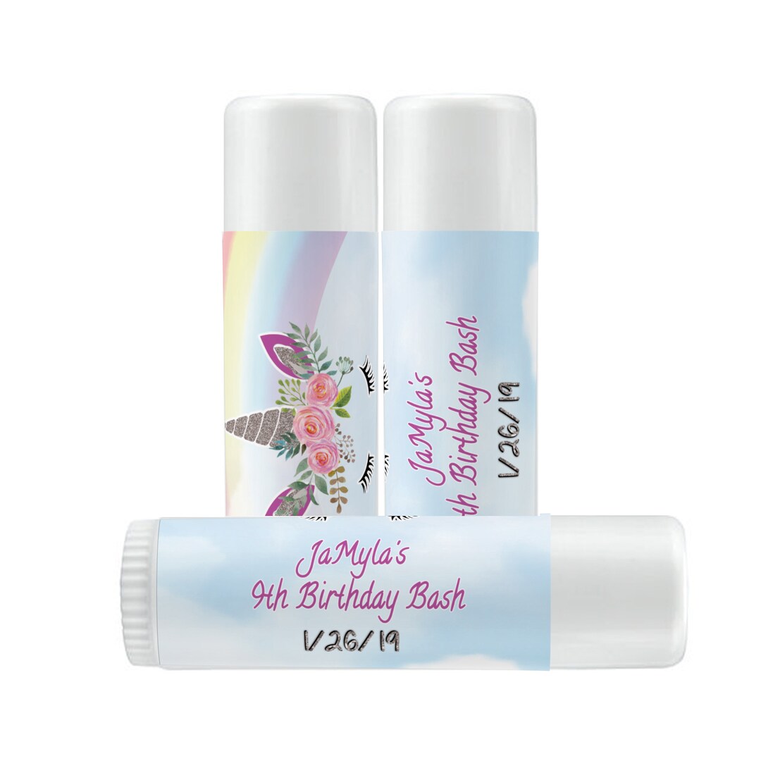 Lip Balm Labels Personalized Lip Balm Labels Birthday 1 Sheet of 12 Lip ...