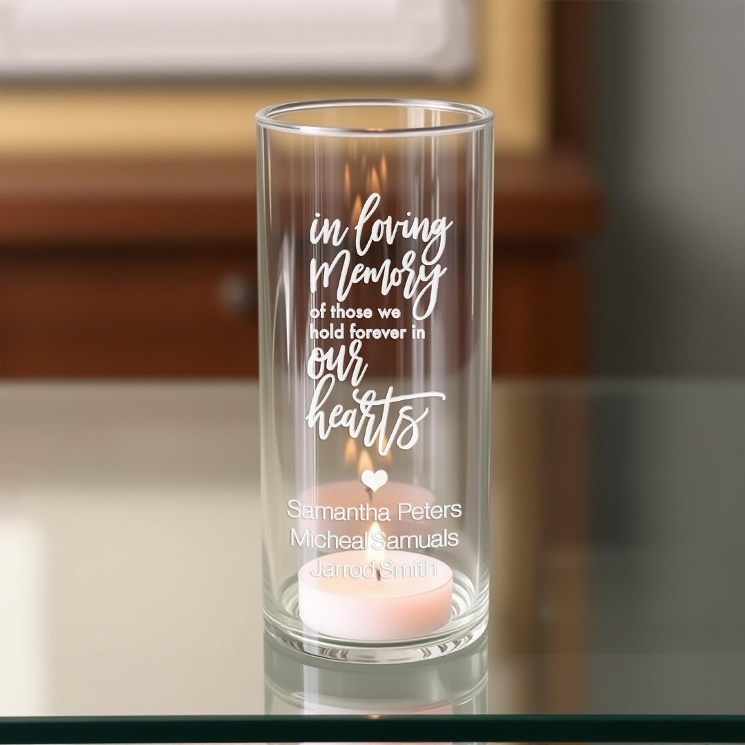 In Loving Memory Vase - Engraved Memorial Vases for Weddings & Candles ...