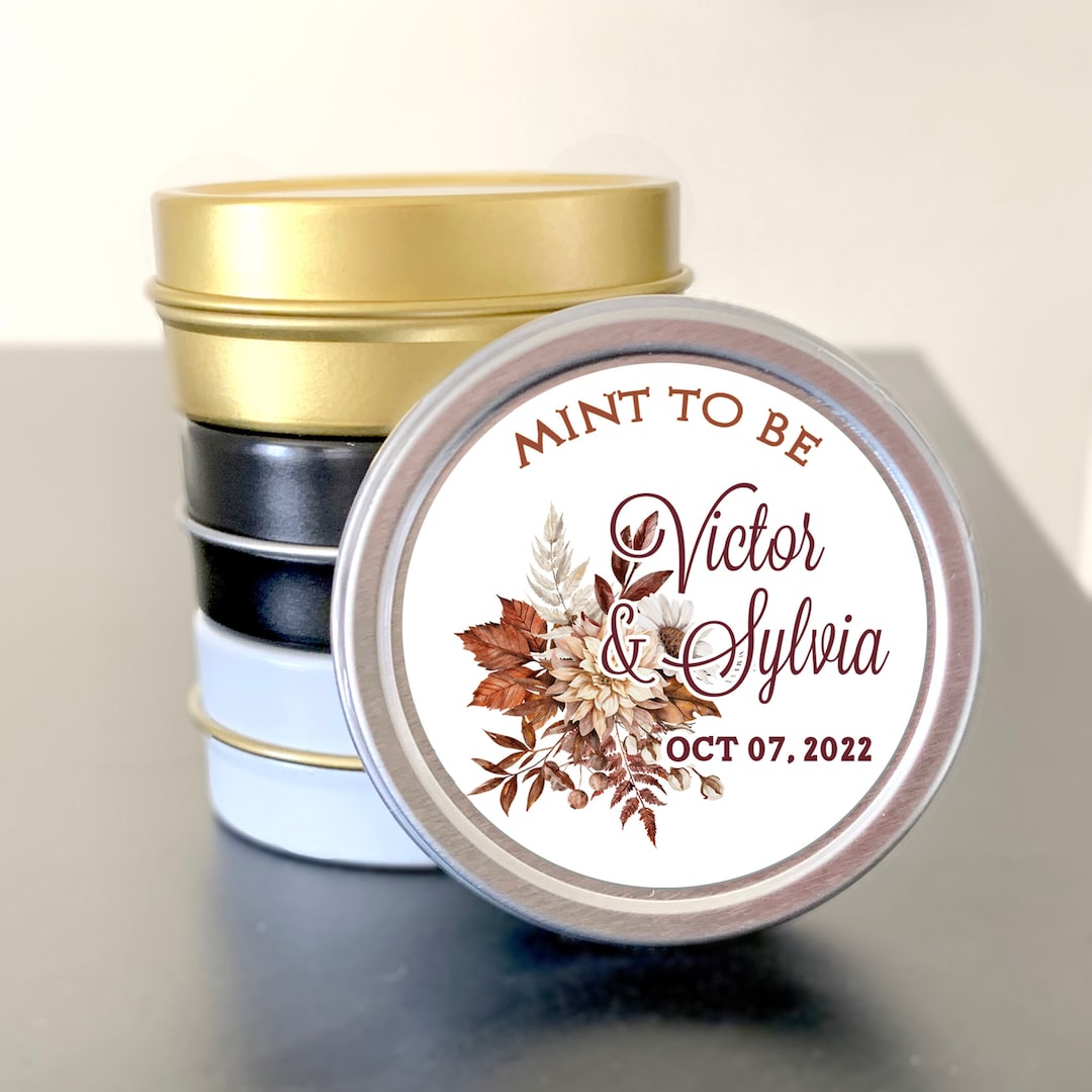 Personalized Vintage Fall Floral Mint to Be Wedding Favors - Etsy