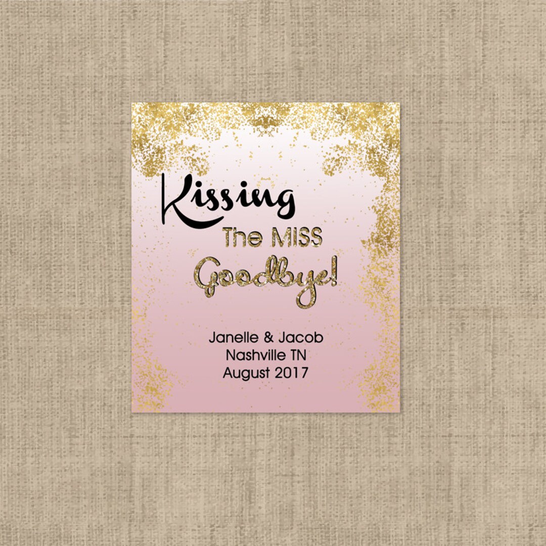 Lip Balm Labels Personalized Lip Balm Labels Kiss the MISS - Etsy