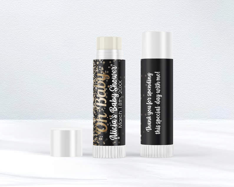 Personalized 50th Birthday Sparkle Lip Balm Labels: Party Favors - Etsy