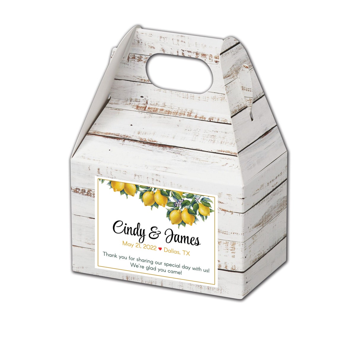 Personalized Botanical Citrus Welcome Box and Bag Favor Labels | Etsy