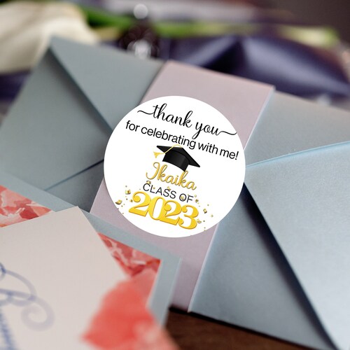 Thank You Graduation Stickers Class of 2022 Cookie Stickers - Etsy