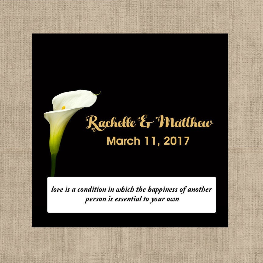 Calla Lily Candy Bar Wrappers Winter Favors Party Favors - Etsy