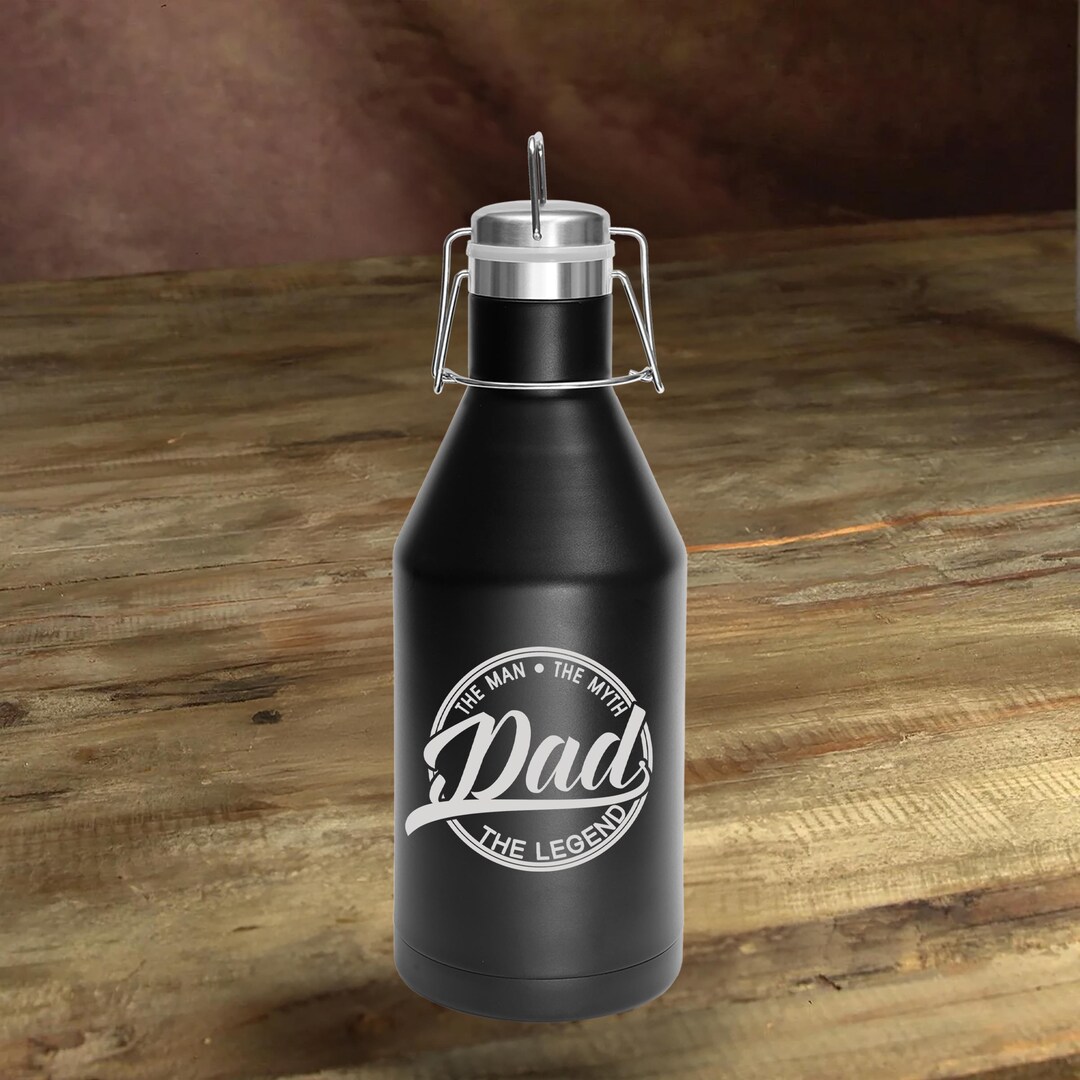 Personalized Matte Black Beer Growler 64oz, Best Man Gift, Groomsmen ...
